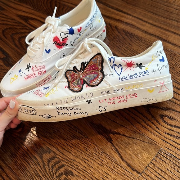 Zara | Shoes | Nwt Zara Graffiti Platform Sneakers | Poshmark